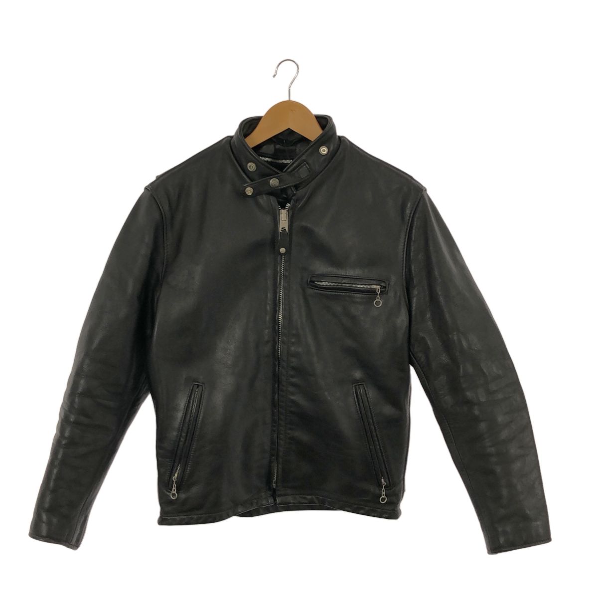 SCHOTT N.Y.C. ショット 1064204013 641HS レザージャケット シングルライダースジャケット 革ジャン 本革 サイズ38 ブラック USA製 ボアライナー付 - メルカリ