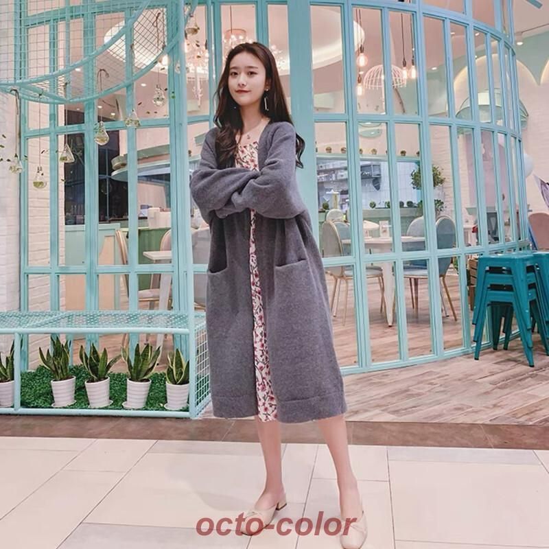 綺麗め トップス セーター カーディガン ロング ロング丈 袖あり 長袖