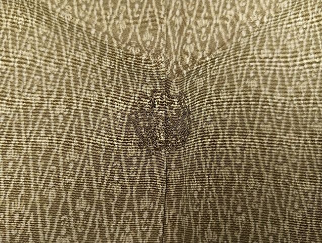 平和屋着物○加賀友禅の型染 板場友禅 坂口幸市 加賀小紋 菱文 正絹