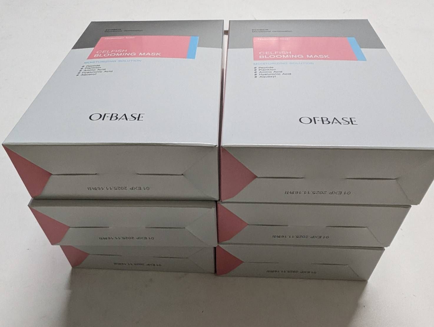 【使用期限2025.11.16】 新品 未開封 シートマスク 訳あり フェイスパック OFBASE オブベース セルフィッシュ ブルーミングマスク(MR)25g×10枚入×6箱セット(60枚 ...