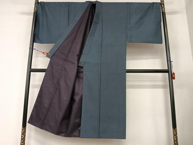 平和屋着物○男性 本場大島紬 アンサンブル 100亀甲 総詰 キングサイズ