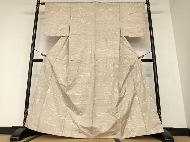 平和屋着物 本場大島紬 9マルキ 更紗唐草間道 正絹 逸品 AAAN9444cs