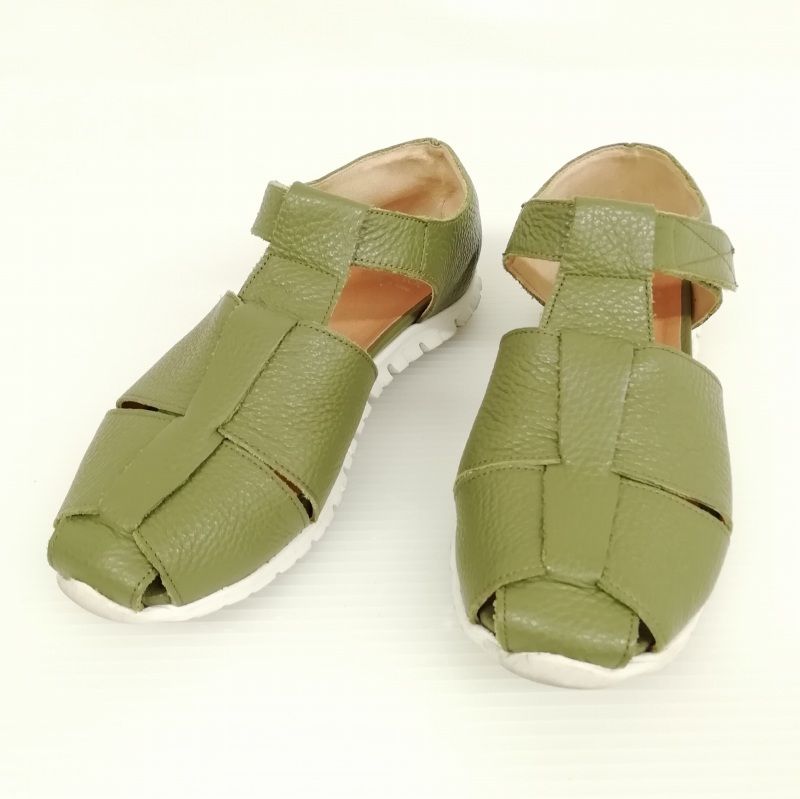 arui_toe アルイトウ 5080 イタリアンレザー 軽量 グルカ サンダル 23.5cm グリーン - メルカリ