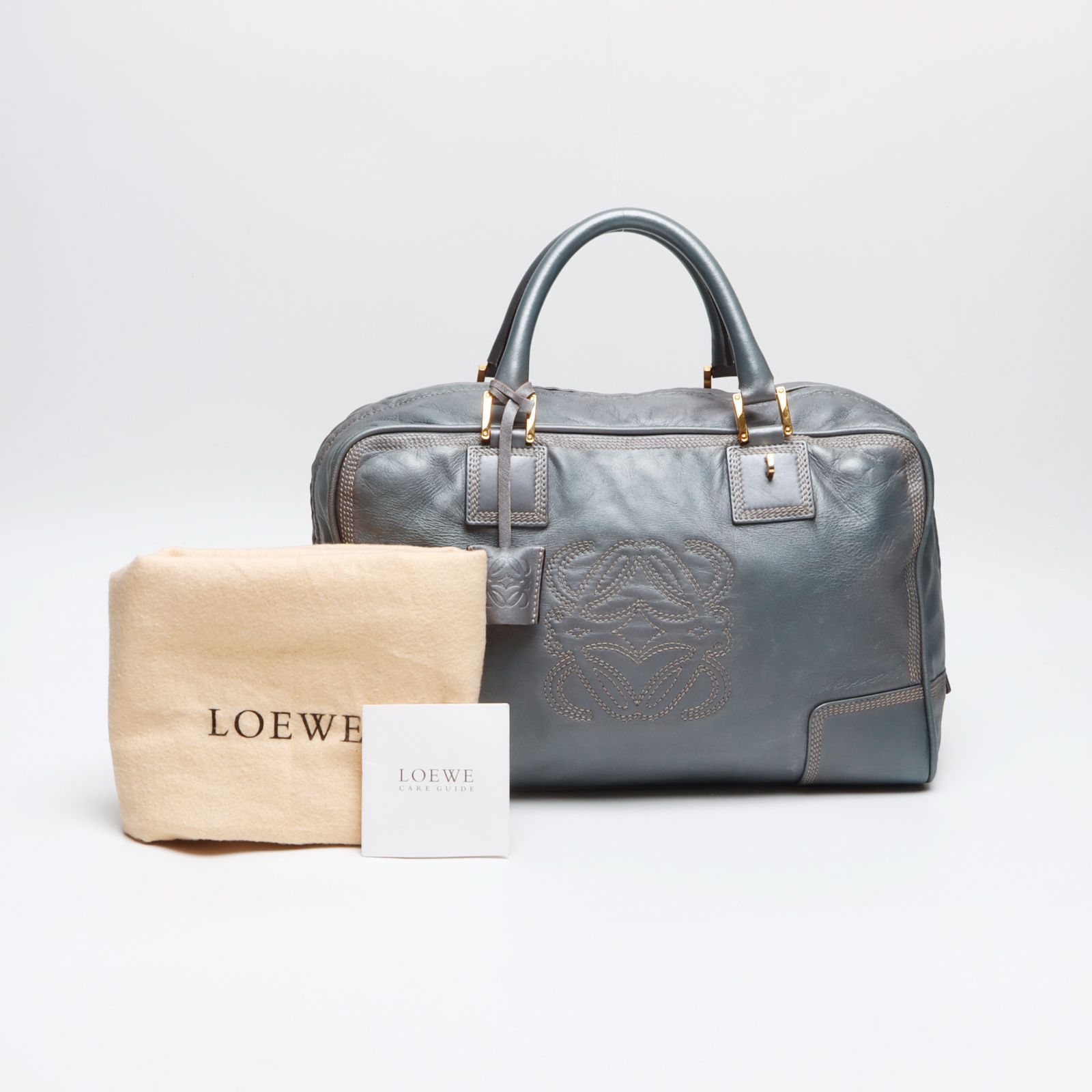 LOEWE ロエベ アマソナ36 アナグラム レザー ミニボストン LOEWE ロエベ アマソナ36 アナグラム レザー ミニボストン