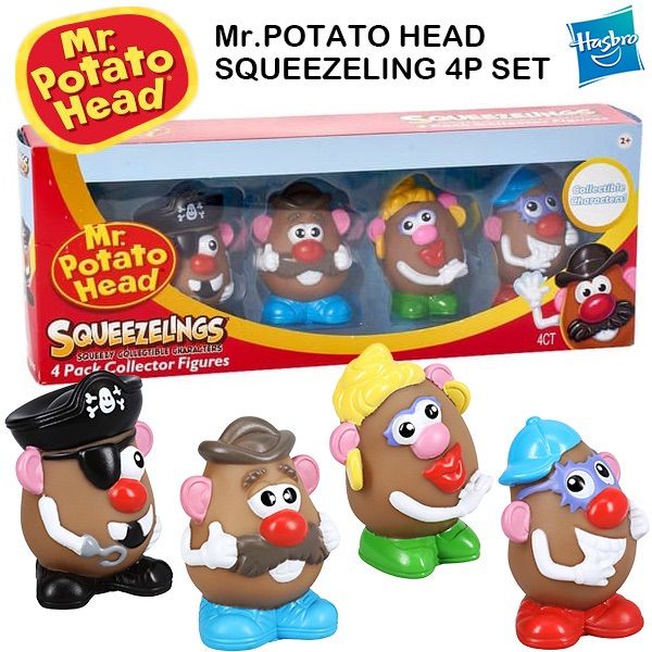 Mr. ポテトヘッド SQUEEZELINGS 4P Pack フィギュア トイ Mr. ポテトヘッド SQUEEZELINGS 4P Pack フィギュア トイ