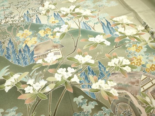 平和屋着物○訪問着 枝垂れ花 暈し染め 金彩 正絹 逸品 DAAU5063ps