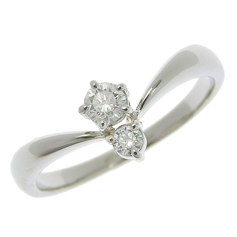 【返品OK】ミキモト 合計0.16ct 天然ダイヤ リング 13号 Pt950 レディース プラチナ 白金 二粒 2粒 2P V字腕 曲線 円 ラウンド【送料無料】【中古】 - メルカリ