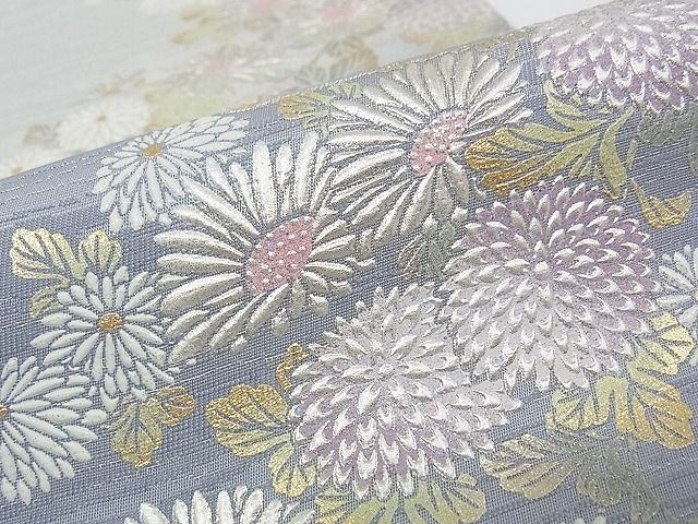 平和屋本店□極上 金彩友禅 卓越技能者・名工・和田光正 太鼓柄袋帯 菊