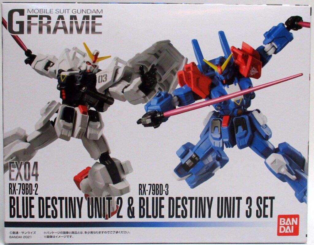バンダイ Gフレーム EX04 機動戦士ガンダム外伝 THE BLUE DESTINY ブルーディスティニー2号機&ブルーディスティニー3号機セット EX04 - メルカリ
