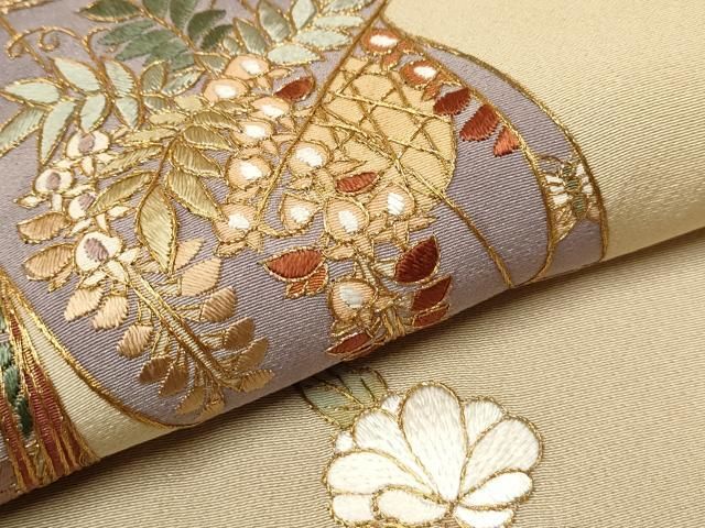 平和屋着物○訪問着 総刺繍 宝尽くし文 暈し染め 正絹 逸品 未