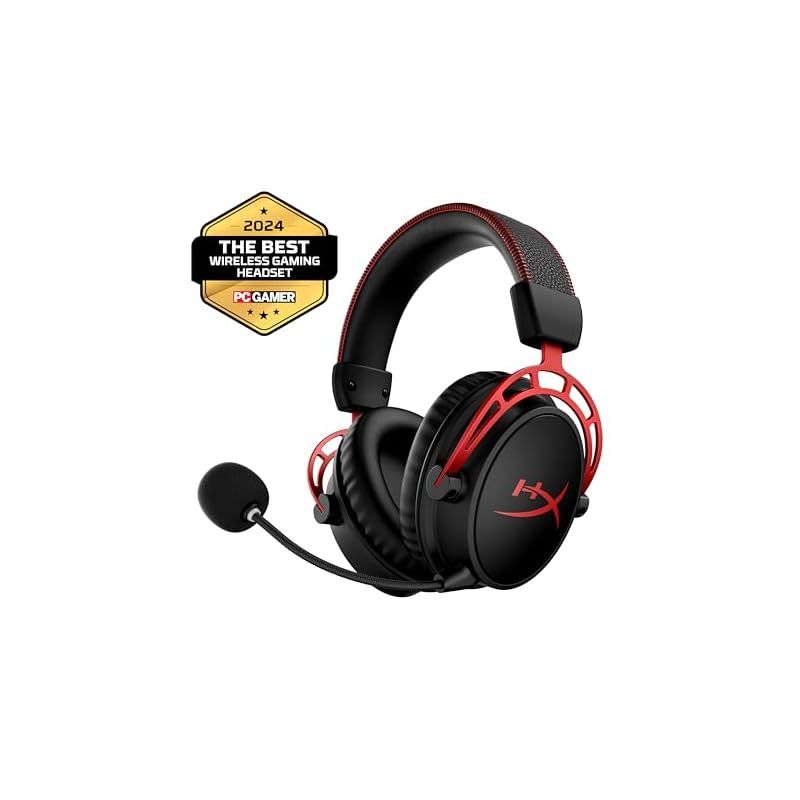 ハイパーエックス(HyperX) HyperX Cloud Alpha ワイヤレスゲーミングヘッドセット 300時間のバッテリー駆動 DTSオーディオ レッド PC/Switch ...