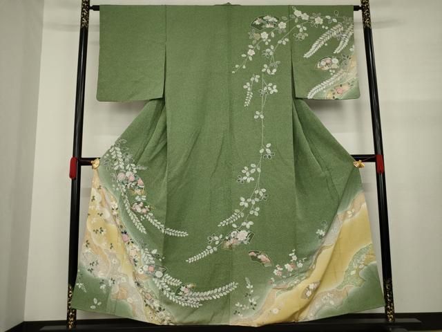 平和屋着物○京都の名門ブランド 銀花仙 訪問着 葵 正絹 逸品