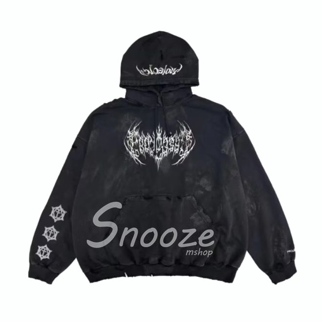 Grailz Project G/R 23fw dirty hoodie black - メルカリ