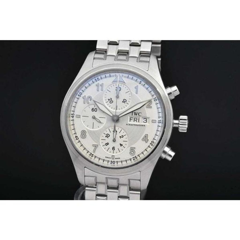 IWC シャフハウゼン IW371705 フリーガー スピットファイア クロノグラフ メンズ SS オートマ 79320 シルバー文字盤 - メルカリ