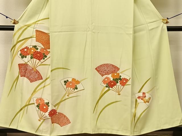 平和屋着物□訪問着 花唐草文 暈し染め 金彩 正絹 逸品 未