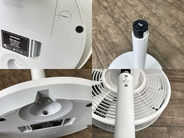 バルミューダ 扇風機 羽根径30cm BALMUDA EGF-1600-WG 家電製品 オシャレ家電 ホワイト 動作保証 【中古 ...