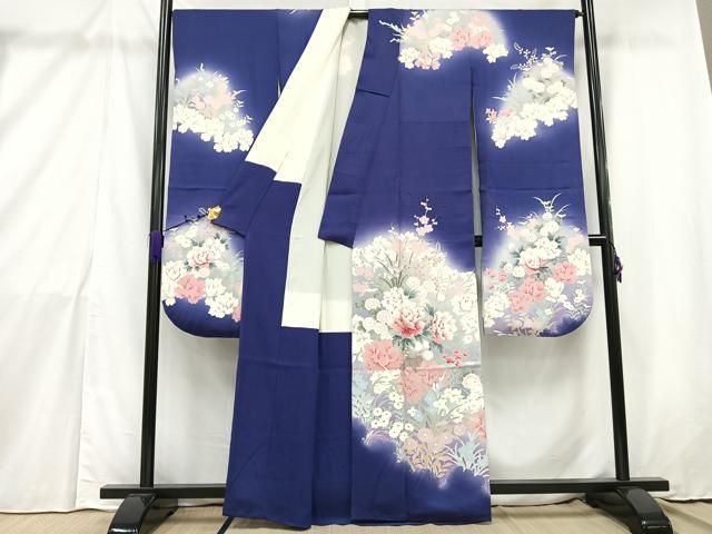 平和屋着物○豪華振袖 総絞り 片輪車花文 暈し染め