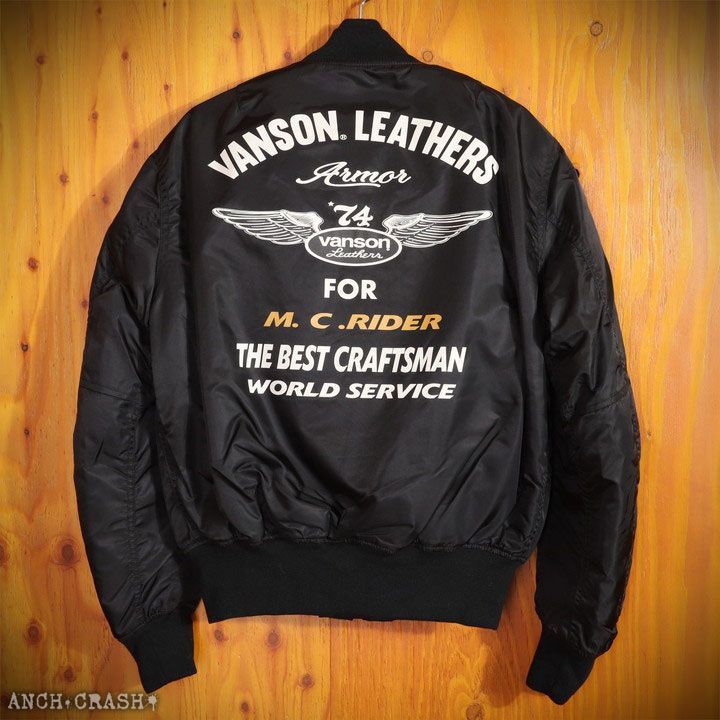 VANSON バンソン 防寒防水 MA-1 ライダースジャケット TVS2207W VANSON バンソン 防寒防水 MA-1 ライダースジャケット TVS2207W