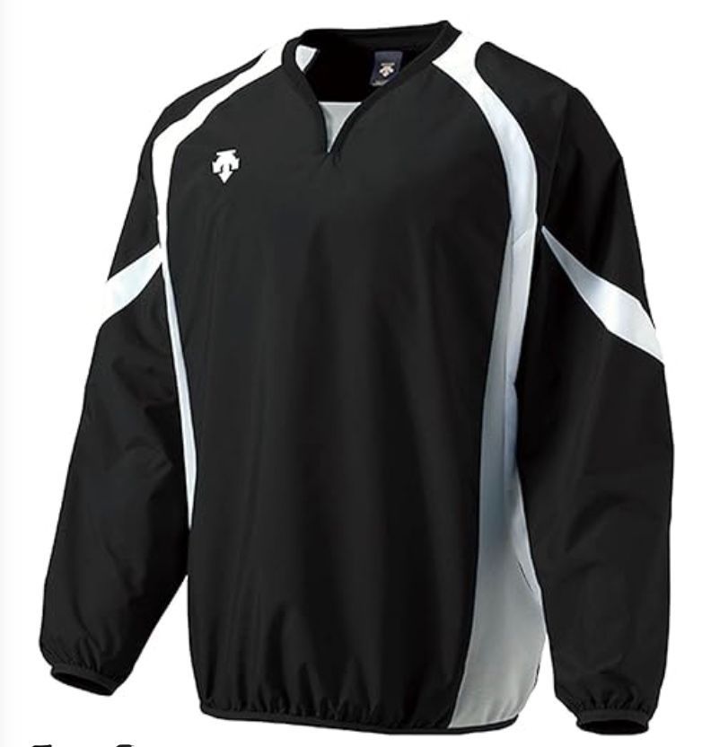 DESCENTE(デサント) 野球 プラクティスウェア ウインドジャック PJ-320B メンズ ブラック×ホワイト×シルバー - メルカリ