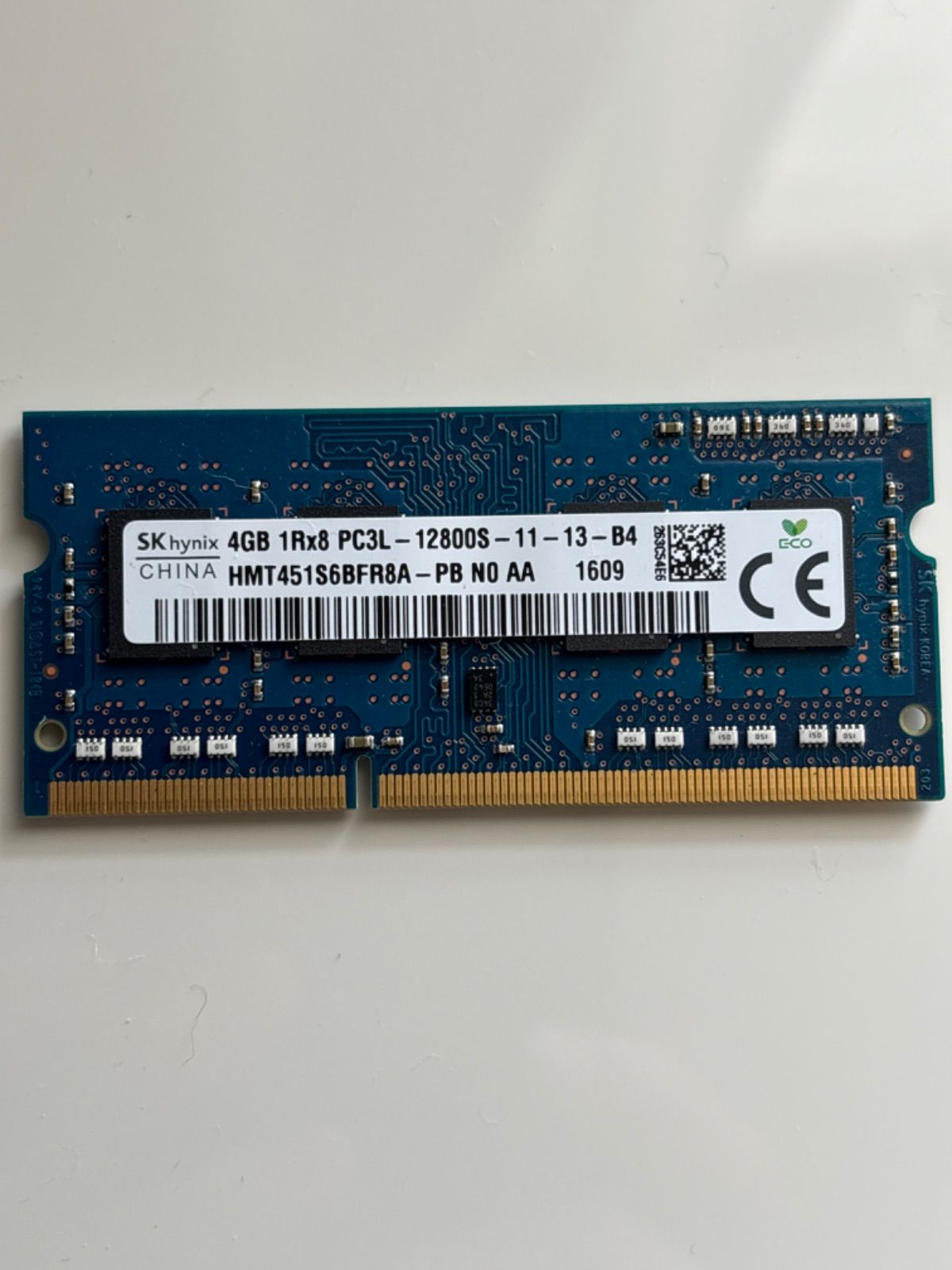 SK hynix 4GB 1Rx8 PC3L-12800Sメモリ 1点 ノートパソコン ノートPC用 メモリ 増設メモリ(DDR3L-1600) 240pin SO-DIMM 低電圧仕様 1 ...