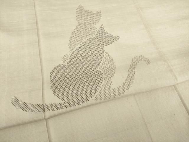 平和屋着物○紬 訪問着 猫 正絹 逸品 AAAZ4850ck - メルカリ