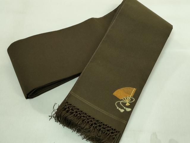 平和屋本店□極上 男性 爪掻き本綴れ 角帯 三代目 寛心 相良刺繍