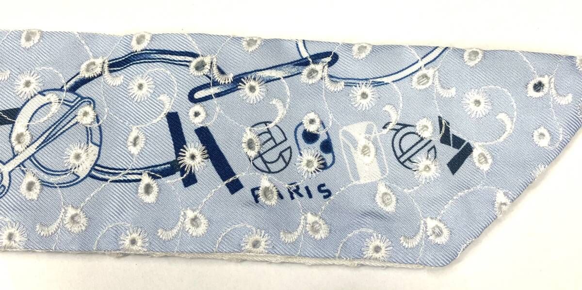 エルメス HERMES ツイリー DO RE BOUCLES Broderie Anglaise スカーフ