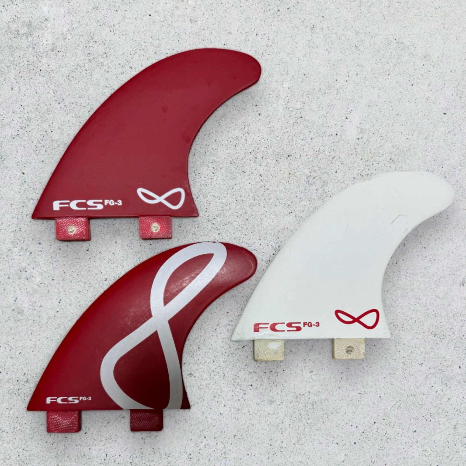 中古 fcs フィン FG-3 トライフィン 3枚 サーフボード サーフィン - メルカリ