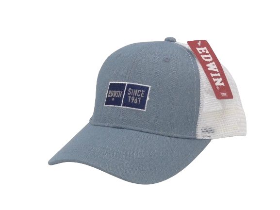 edwin mesh CAP エドウィン メッシュキャップ ブルー×ホワイト 帽子 誠実堂製帽所 セイジツドウセイボウショ せいじつどうせいぼうしょ 誠實堂製帽所 帽子屋SEIJITSUDO ...