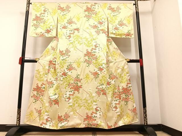 平和屋着物▽上質な小紋 単衣 間道 正絹 逸品 CAAU3797xi