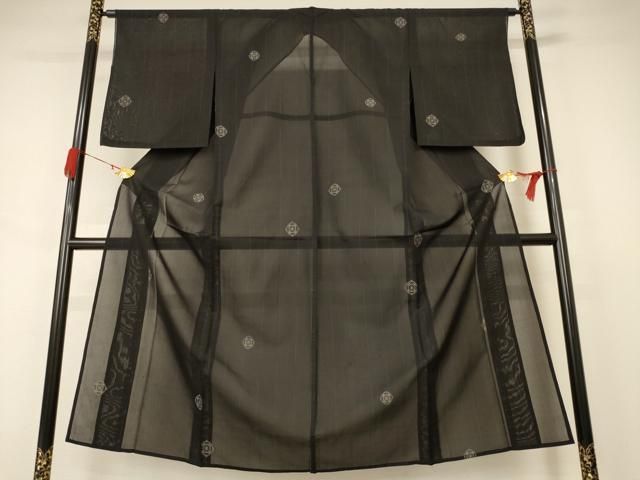 平和屋着物＊夏物　紗紬　幾何学文様　正絹　逸品　AABD6637jd 平和屋着物＊夏物 紗紬 幾何学文様 正絹 逸品 AAAX2271jd