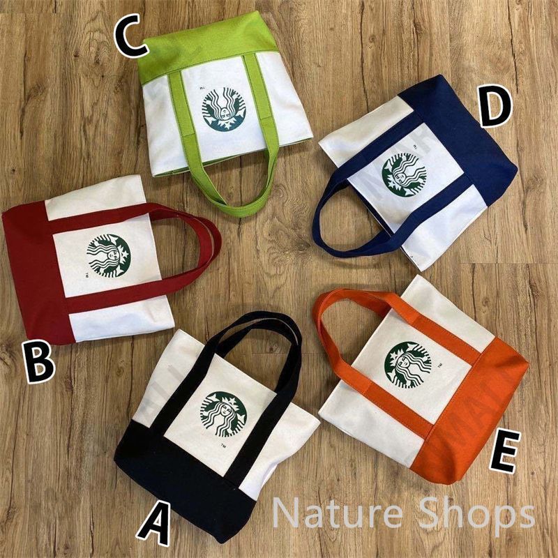 【新品未使用】スターバックス ハンドバッグ キャンパス ミニバッグ 弁当バッグ ランチバッグ ハンドバッグ スタバ STARBUCKS ...