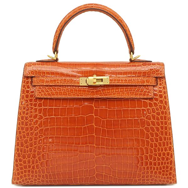 エルメス HERMES 2WAYバッグ ケリー25 外縫い ポロサス オレンジ エルメス HERMES 2WAYバッグ ケリー25 外縫い ポロサス オレンジ
