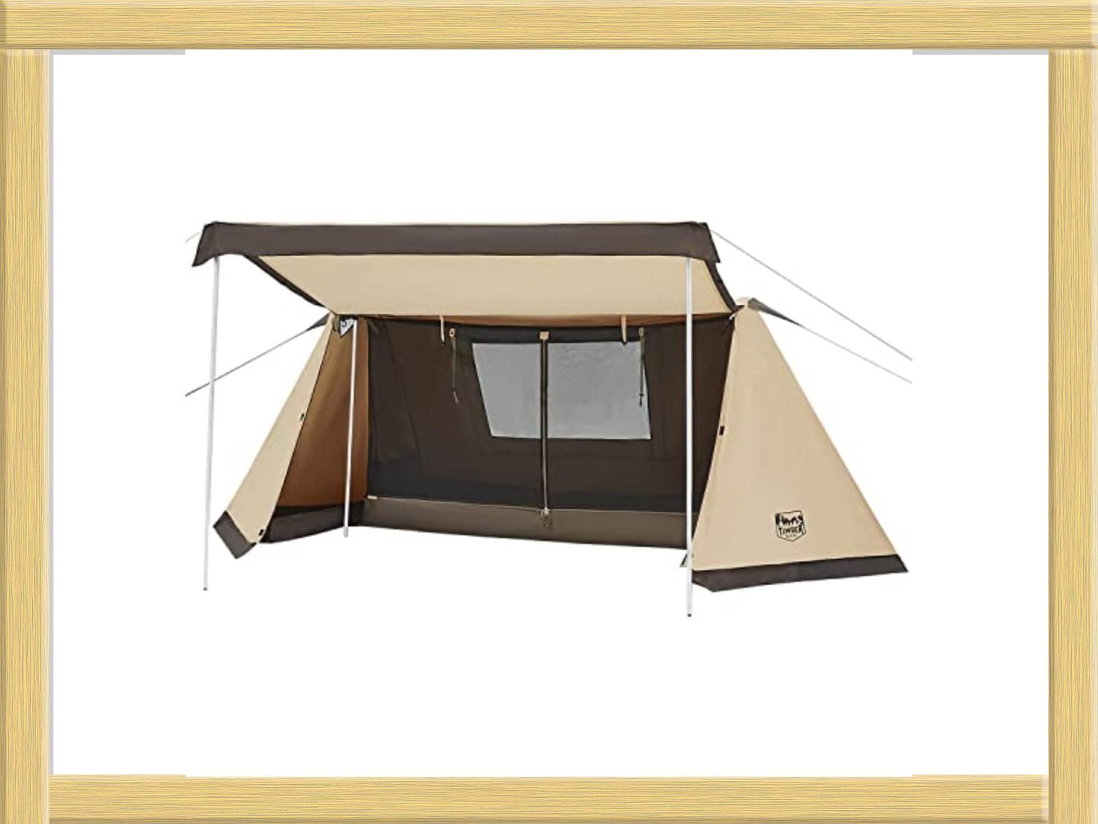 ベージュ TIMBER RIDGE パップテント 1人用 軍幕テント アルミポール 軽量 コンパクト 簡単設営 UVカット加工 耐水圧 焚火 ...