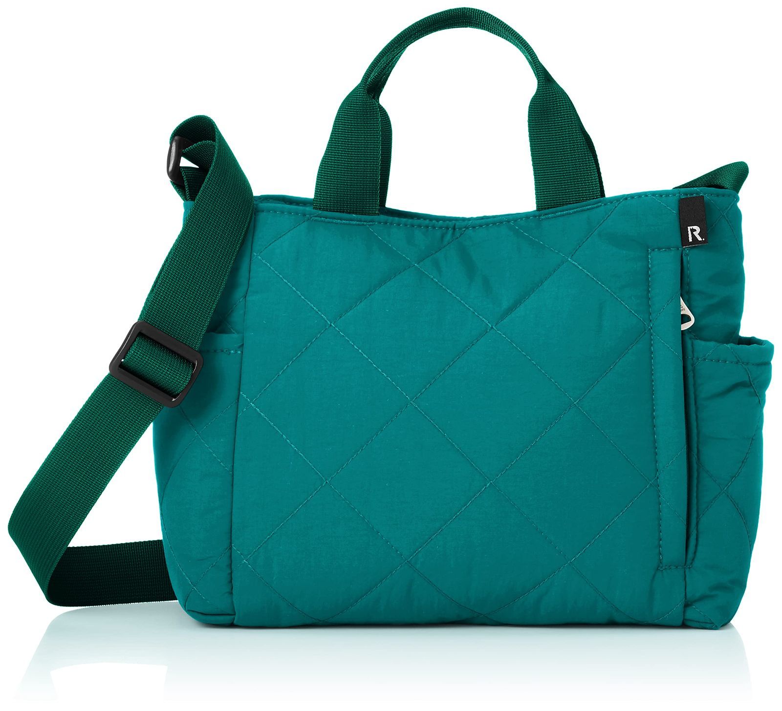 ターコイズ [ROOTOTE] はっ水加工 小さめ 軽量 キルティング ショルダー トートバッグ SN スクエア 2Way ダイヤキルト E 1365 レディース ターコイズ Free ...
