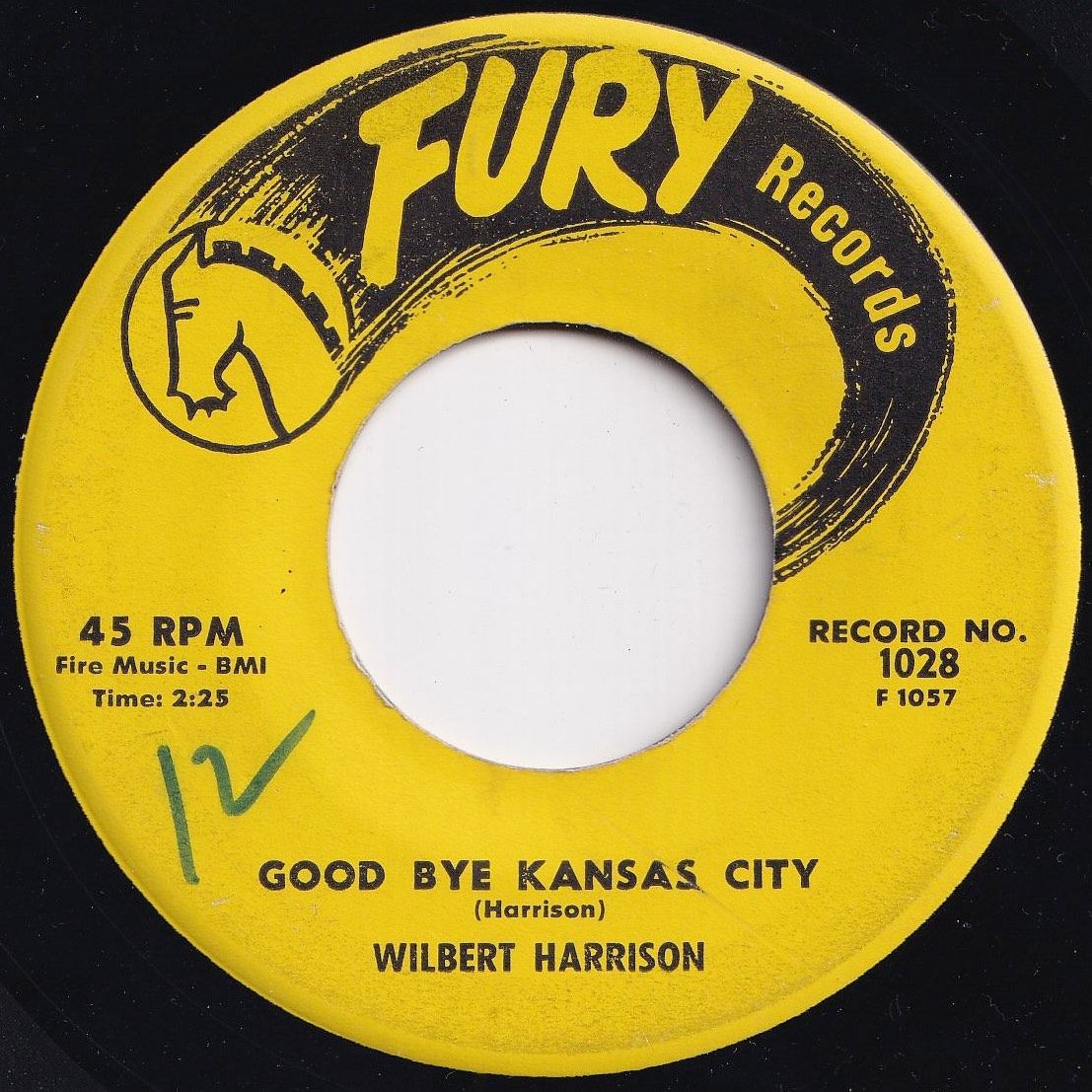 Wilbert Harrison Good Bye Kansas City / 1960 Fury US 1028 206778 R&B R ...