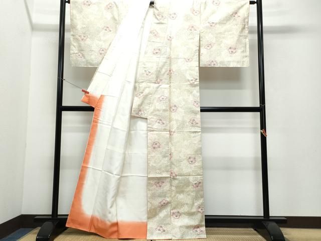 平和屋着物●本場大島紬　正倉院花唐草文　正絹　逸品　未使用　BAAT6734hv 平和屋着物○本場大島紬 正倉院花唐草文 正絹 逸品 未使用