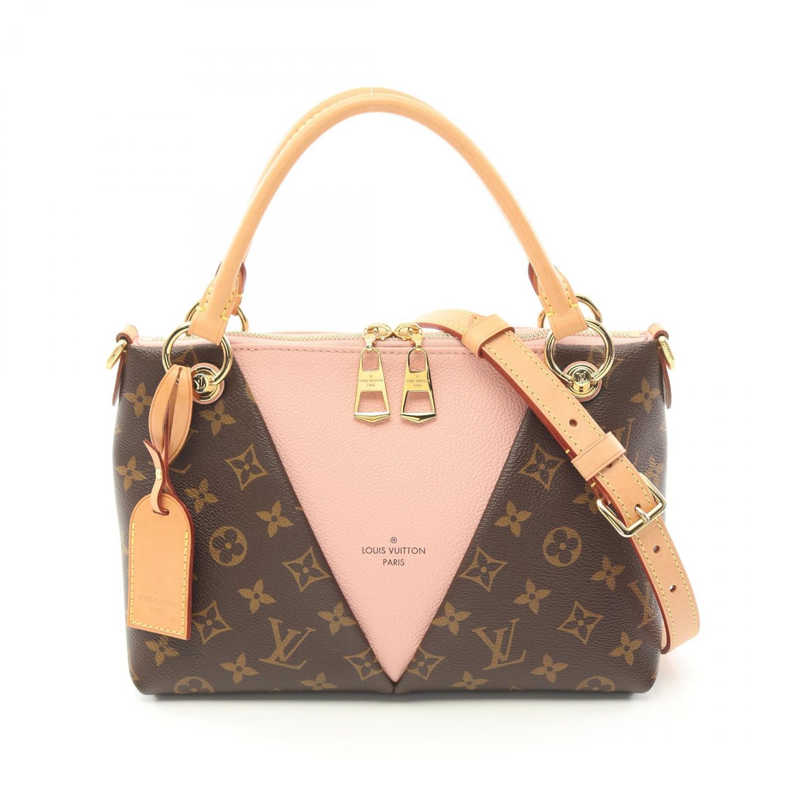 ルイ・ヴィトン LOUIS VUITTON トートバッグ Vトート BB M43967 ローズプードル PVCコーティングキャンバス レザー ...