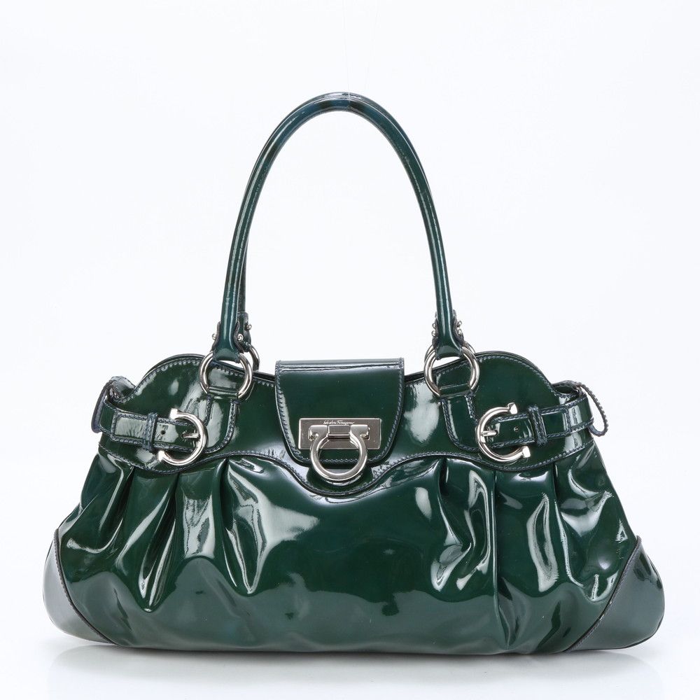 美品 サルヴァトーレ フェラガモ マリッサ ガンチーニ シャンパン