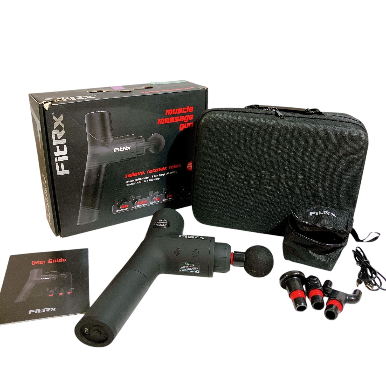 FitRx Muscle Massage Gun 7631 マッサージガン 筋膜リリース ハンディガン 健康器具 - メルカリ