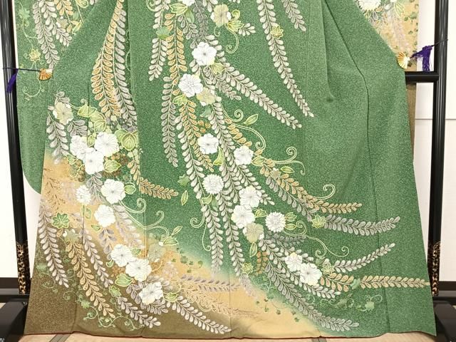 平和屋着物○豪華振袖・長襦袢セット（袷）辻が花 暈し染め 金彩 正絹