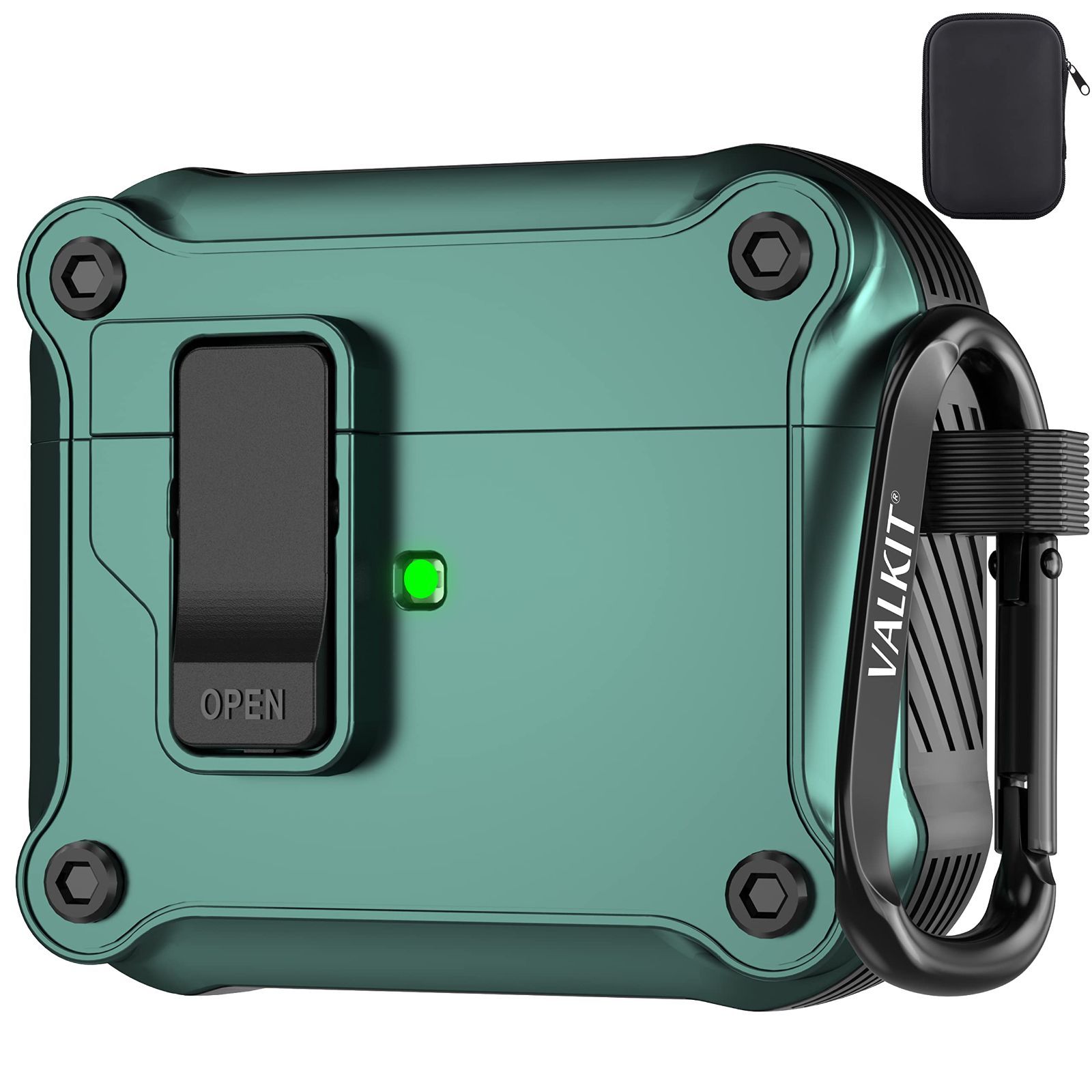 Valkit (ヴァルキット) Airpods 第3世代ケース カバー ロック付き ミリタリー 頑丈 耐衝撃 AirPod 3ケース 男女兼用 ...