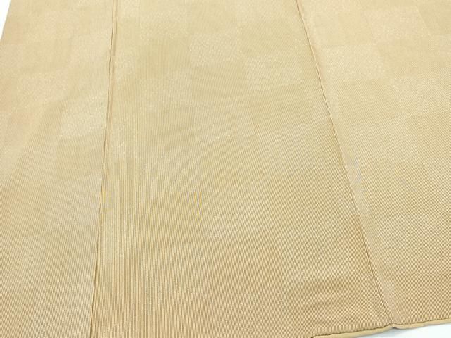 平和屋着物○江戸小紋 宍戸陸作 竹万筋 生成り色×江戸茶色 正絹 逸品