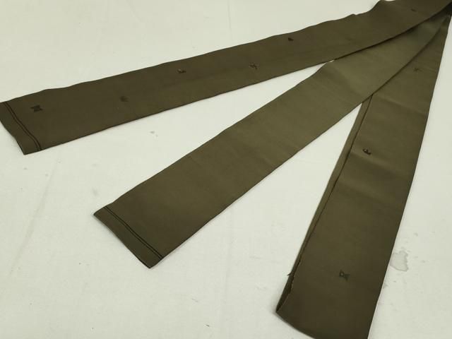 平和屋着物●爪掻き本綴れ　男性　角帯　さるかに合戦　涅色　正絹　逸品　DAAT7720ob 平和屋着物○爪掻き本綴れ 男性 角帯 さるかに合戦 涅色 正絹 逸品