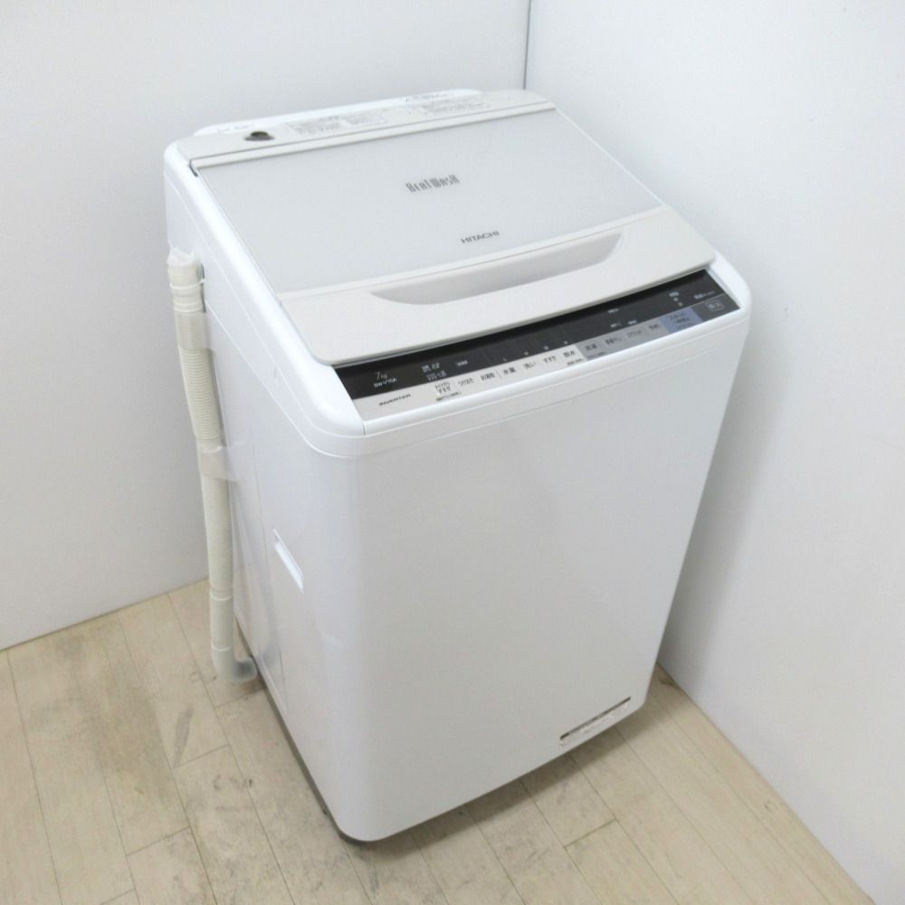 HITACHI 日立 全自動洗濯機 7.0kg BW-V70A-W ビートウォッシュ ナイアガラシャワー2017年製 ホワイト 簡易乾燥機能付 洗浄・除菌済み - メルカリ