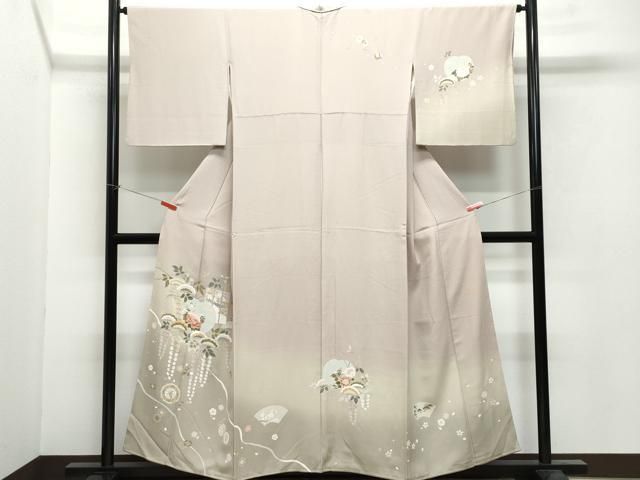 平和屋着物□極上 訪問着 友禅 作家物 枝花文 暈し染め