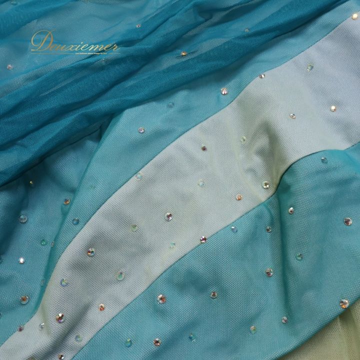 社交ダンス 衣装 チャコット Chacott スタンダード スタンダードドレス ドレス ワンピース 水色 青 レース ブルー系 デモ 競技 日本製 レース 上品 高級感 水色系 上品ドレス ...