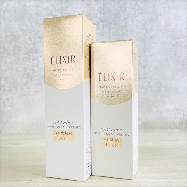 新品未開封 資生堂 ELIXIR エレクシール エイジングケア シュペリエル リフトモイスト ローション エマルジョン 薬用 化粧水 170ml 乳液 130ml しっとり 2本セット ...
