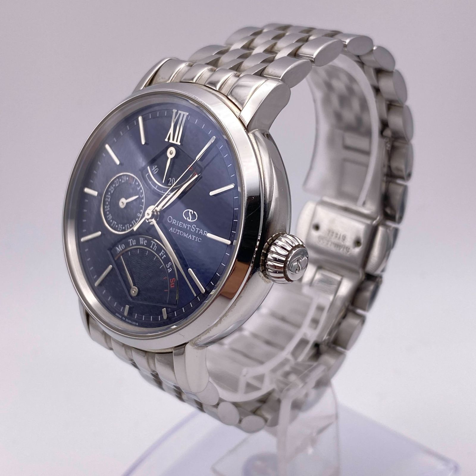 オリエント ORIENT 自動巻き オートマチック 機械式 オリエントスター クラシック レトログラード ORIENT STAR AUTOMATIC WZ0091DE レトログラード ネイビー ...