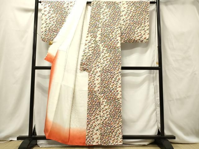 平和屋着物□上質な小紋 枝花文 正絹 逸品 未使用 DAAV2577qp